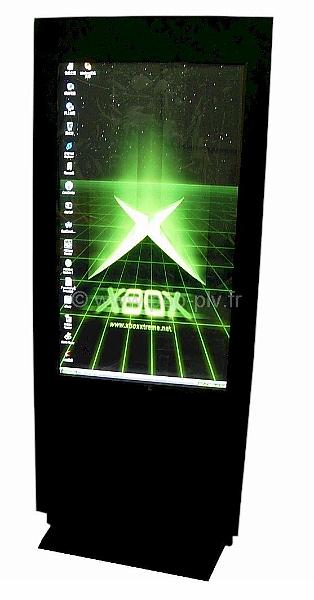 totem-affichage-avec-ecran-lcd-video-player-face-avant-avec-pc-integre ...